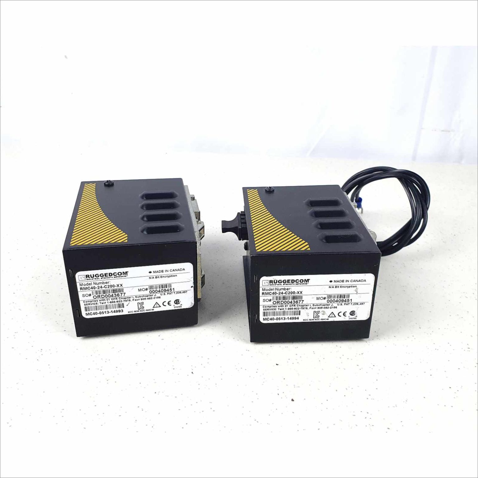 Lot of 2x Ruggedcom RMC40-24-C200 Industrial Ethernet Switch and Media ...