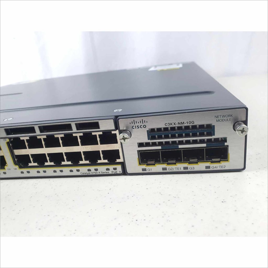 Cisco Catalyst C3750X 24 Port Gigabit Managed Switch WS-C3750X-24P 1U ...