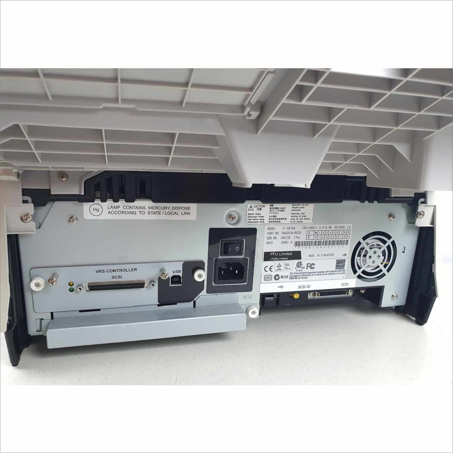 Fujitsu fi-6670A 180ipm Full Duplex A8 A4 A3 ADF Workgroup 600dpi Color ...