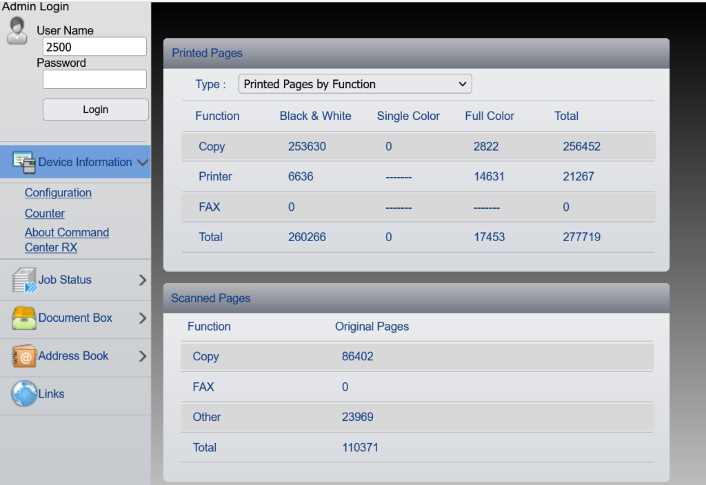 Kyocera Taskalfa 2551ci Color Printer Copier Scan Network 25PPM Laser ...